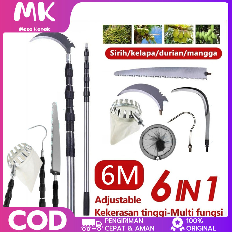 Jual 6M Tongkat Panjang Untuk Petik Buah metal fruit picker Alat Petik ...