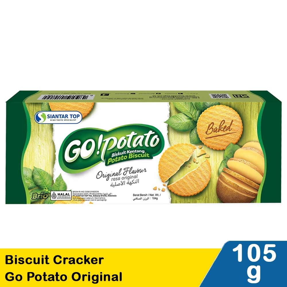 Jual BRIO BISCUIT CRACKER GO POTATO ORIGINAL 104g | Shopee Indonesia