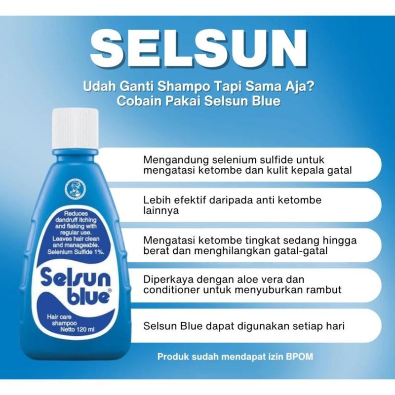 Jual Selsun Blue Hair Care Shampoo 120ML (TOKO BABY UNA) | Shopee Indonesia