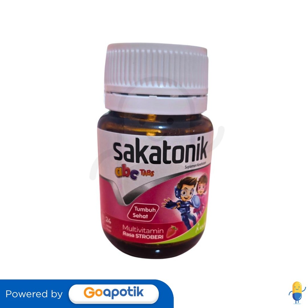 Jual Sakatonik Abc Rasa Strawberry Botol 24 Tablet | Shopee Indonesia