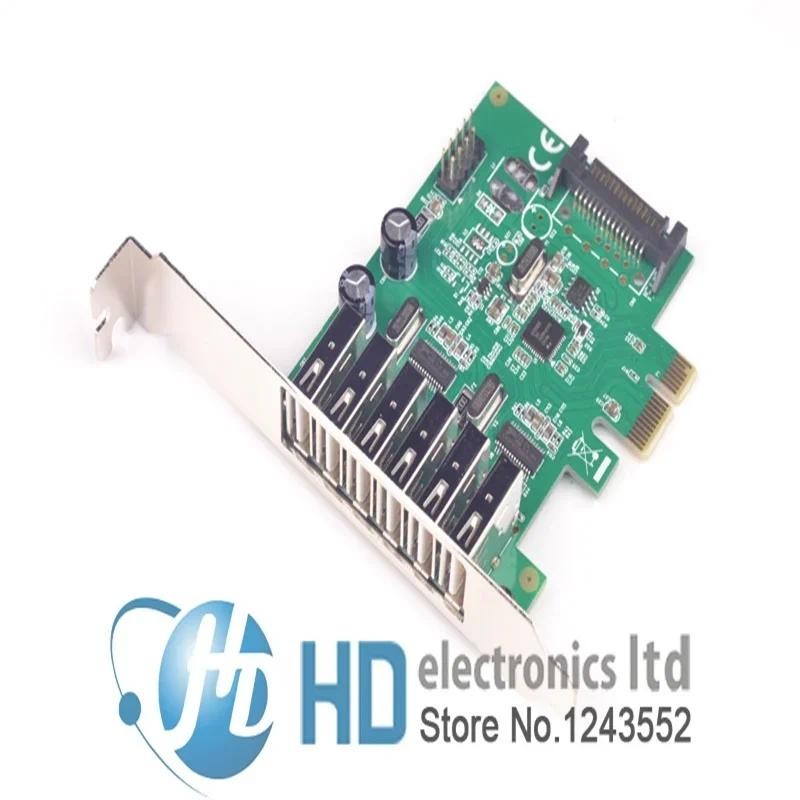 Jual New 6 Ports USB 2.0 PCIE HUB CARD Renesas usb expansion USB 2.0 ...