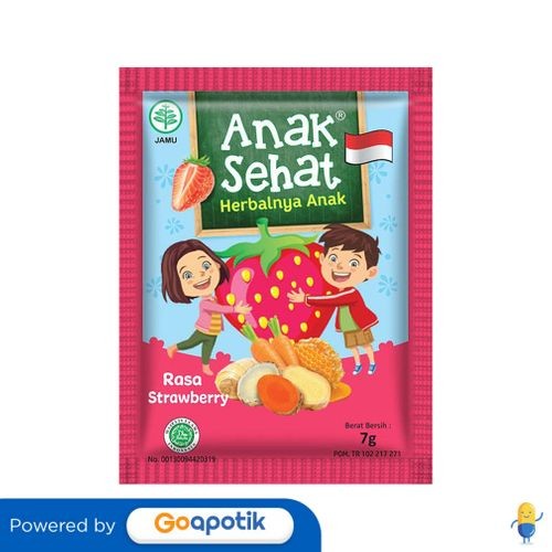 Jual Jamu Anak Sehat Rasa Strawberry 7 Gram Box 10+1 Sachet | Shopee ...