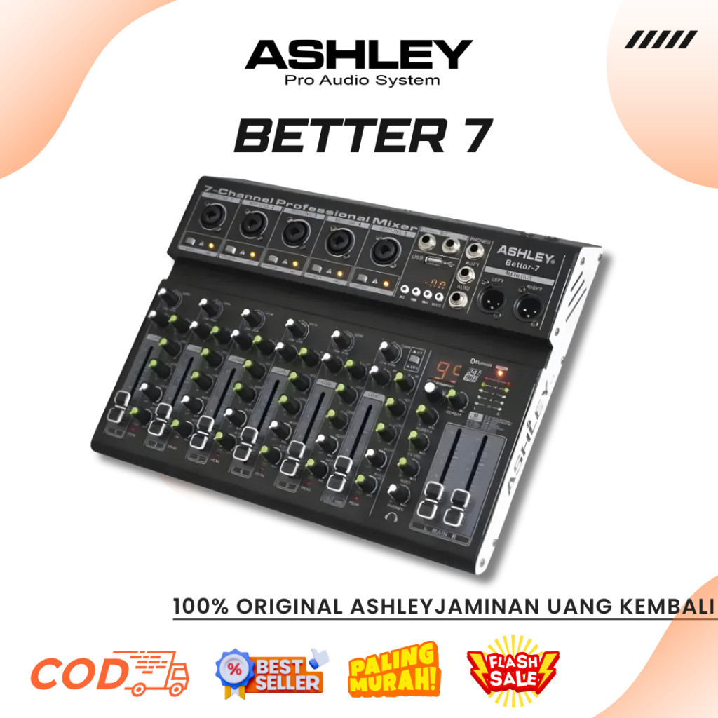 Jual Mixer Ashley Better 7 7 Channel Mixer,5 Mono / 2 Stereo | Shopee ...