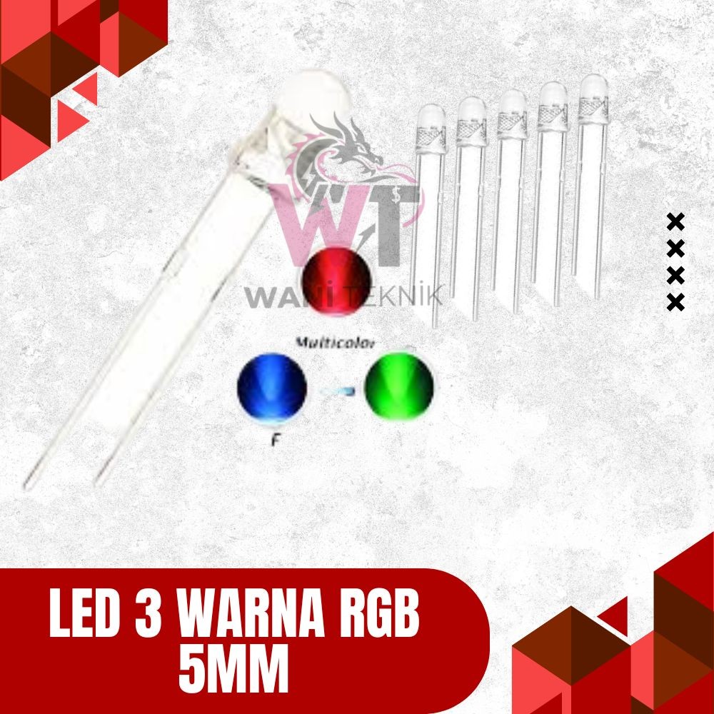 Jual LED 3 Warna RGB 5MM – Transparan untuk Proyek Elektronik | Shopee ...
