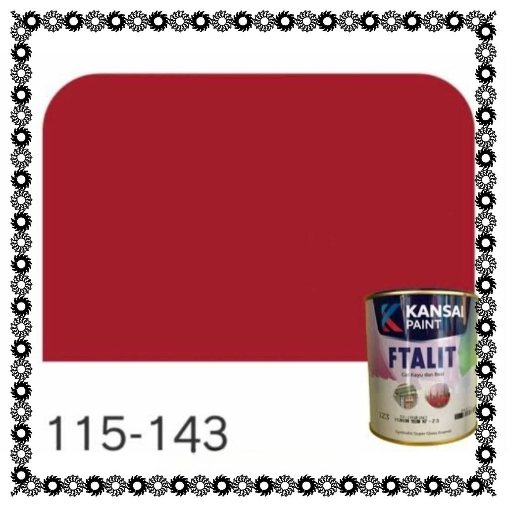 Jual Cat minyak Ftalit kansai paint 1 kg permanent red 143 | Shopee ...
