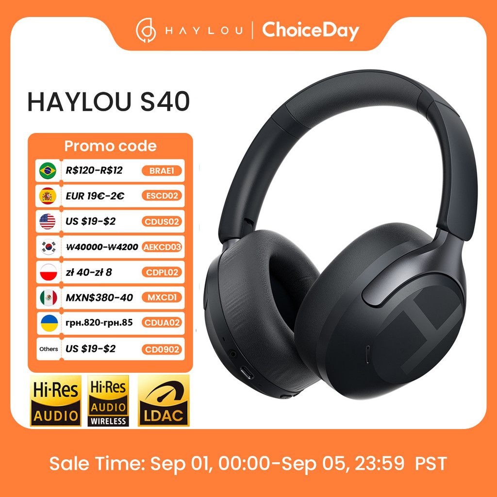 Jual HAYLOU S40 ANC Wireless Headphone 50dB Noise Canceling Hi-Res 3D ...