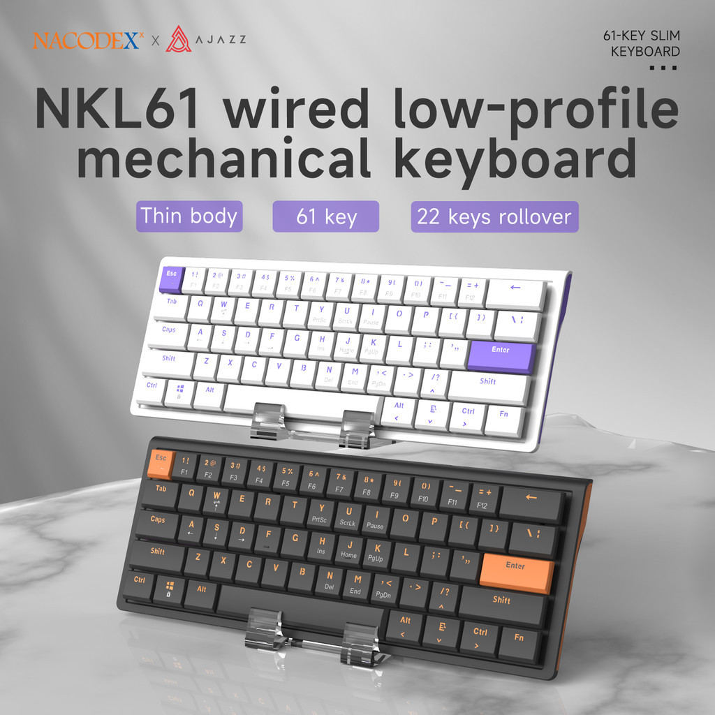 Jual Ajazz X Nacodex NKL61 Wired Low Profile Mechanical Keyboard ...