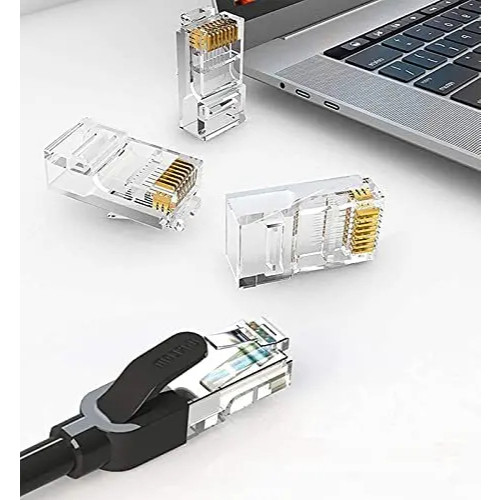 Jual Kontektor LAN RJ45 Connector Ethernet CAT6 1/2 pcs Untuk Jaringan ...