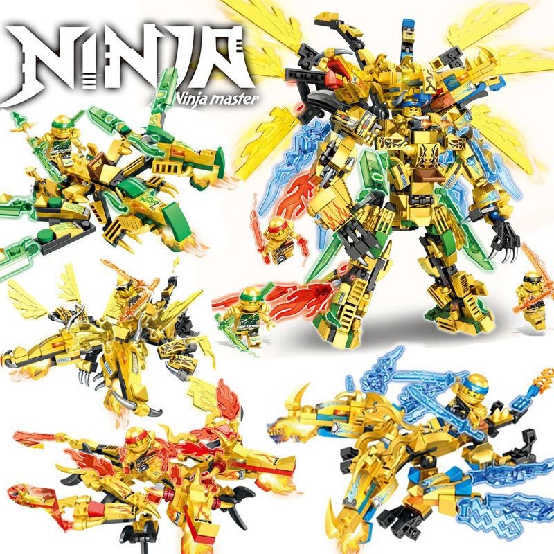 Jual CIKAYOSASHOP mainan ninja robot dragon naga besar + sayap + figure ...