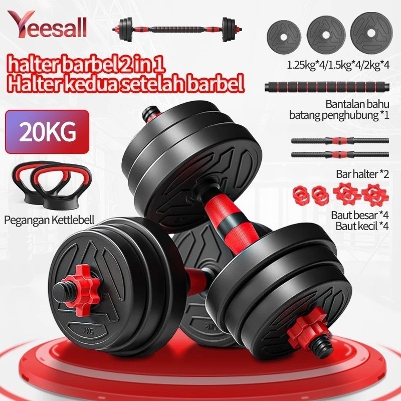 Jual OLAHTRACK Rumah Dumbbell set 20kg Peralatan Kebugaran Pria dan Wanita Rumah Pelatihan ...