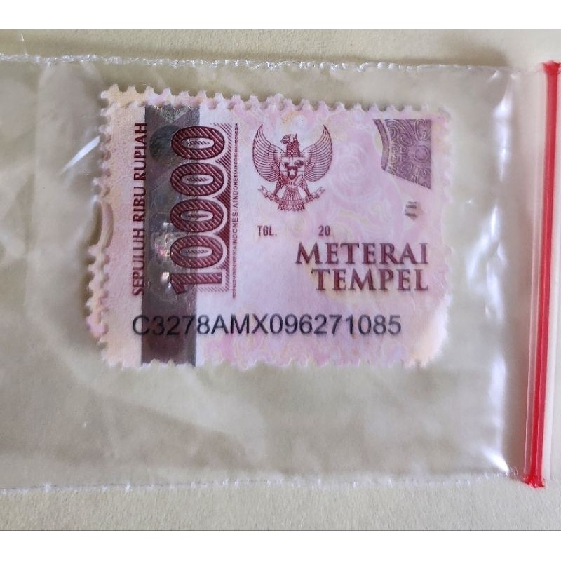 Jual Meterai Tempel 10000 Baru 10 Pcs Materai | Shopee Indonesia