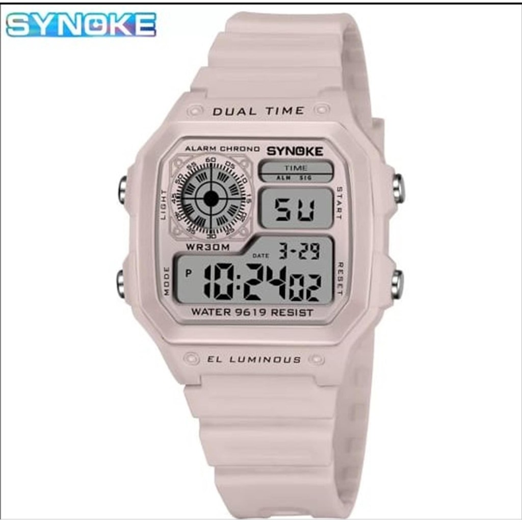 Jual Jam Tangan Cewe Digital SYNOKE 9619L Water Resist Original | Shopee Indonesia