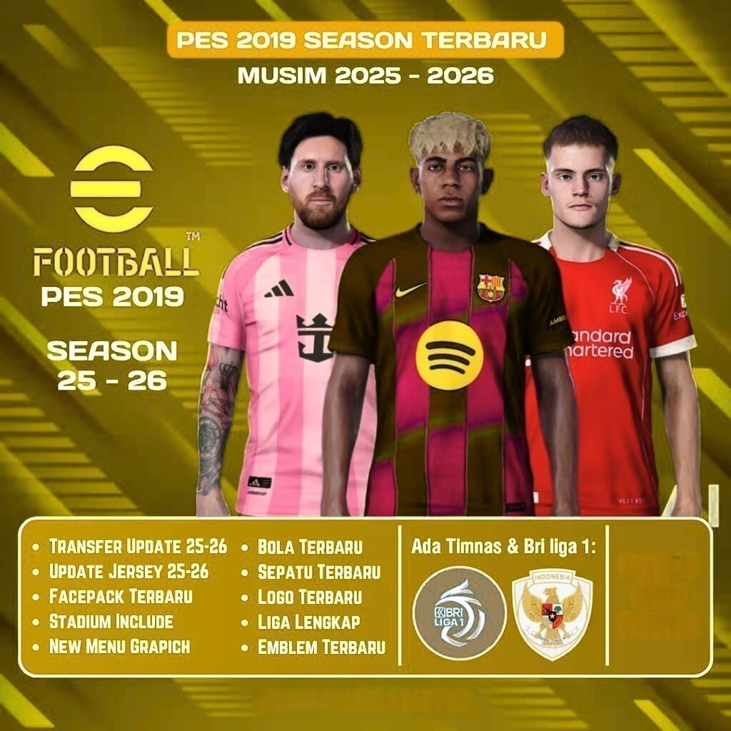 Jual PES 2019 PATCH SEASON 2025 - GAME PC - GAME LAPTOP - PC GAMES ...