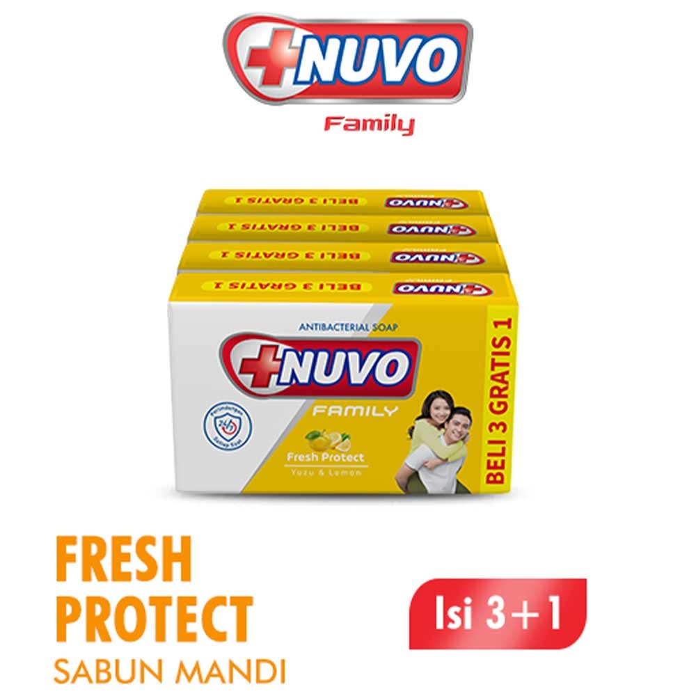 Jual NUVO SABUN KESEHATAN FAMILY FRESH PROTECT 3+1x100g | Shopee Indonesia
