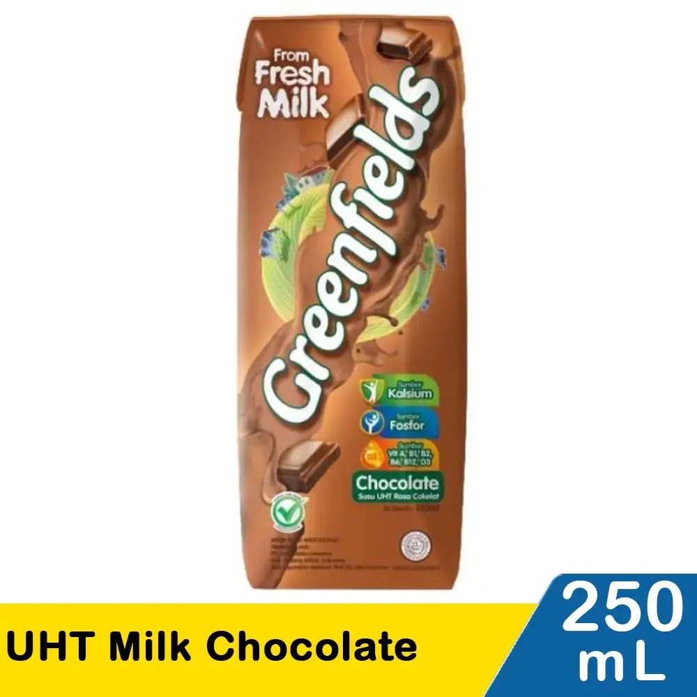 Jual GREENFIELDS UHT MILK CHOCOLATE 250mL | Shopee Indonesia