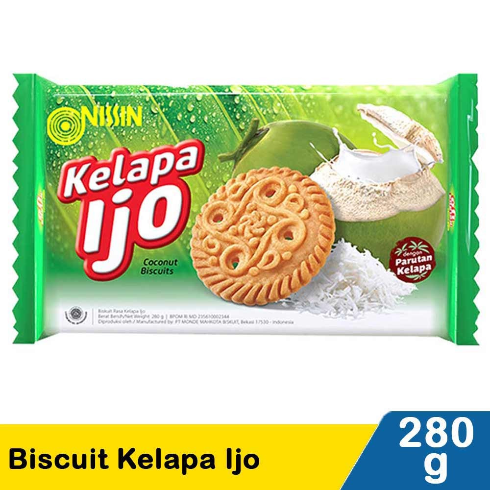Jual NISSIN BISCUIT KELAPA IJO 280g | Shopee Indonesia