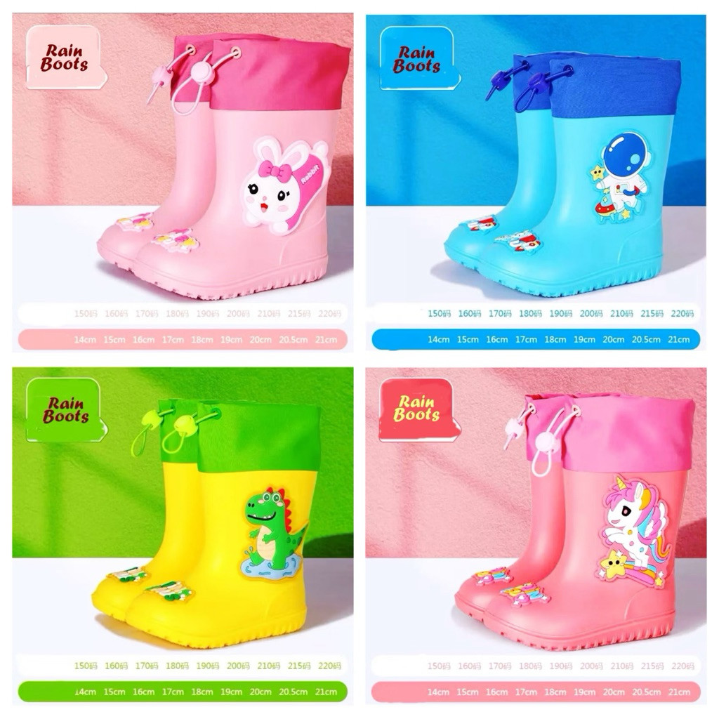 Jual VIRAL !! Rain BOOTS Sepatu boot anti air unik UNICORN DINOSAUR ...