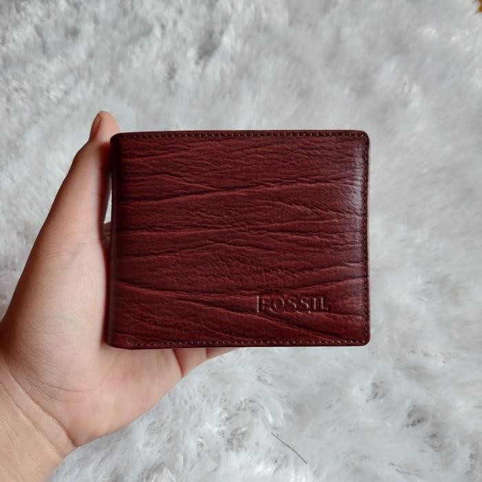 Jual dompet kulit sapi motif serat kayu TAHAN API / dompet pria / kulit ...