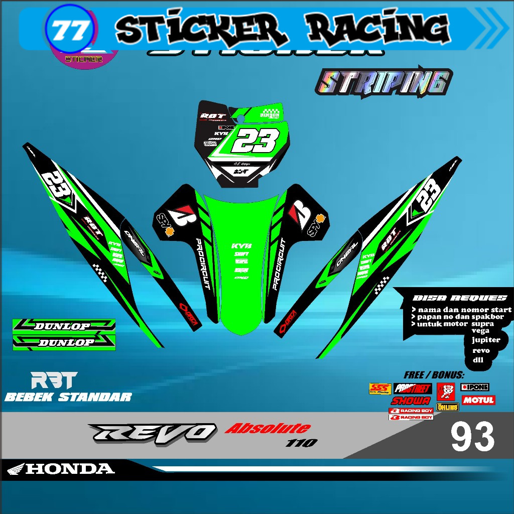 Jual Sticker Semi Decal Fullbody Rbt Revo Absolute 110 Rbt Vega Bebek ...