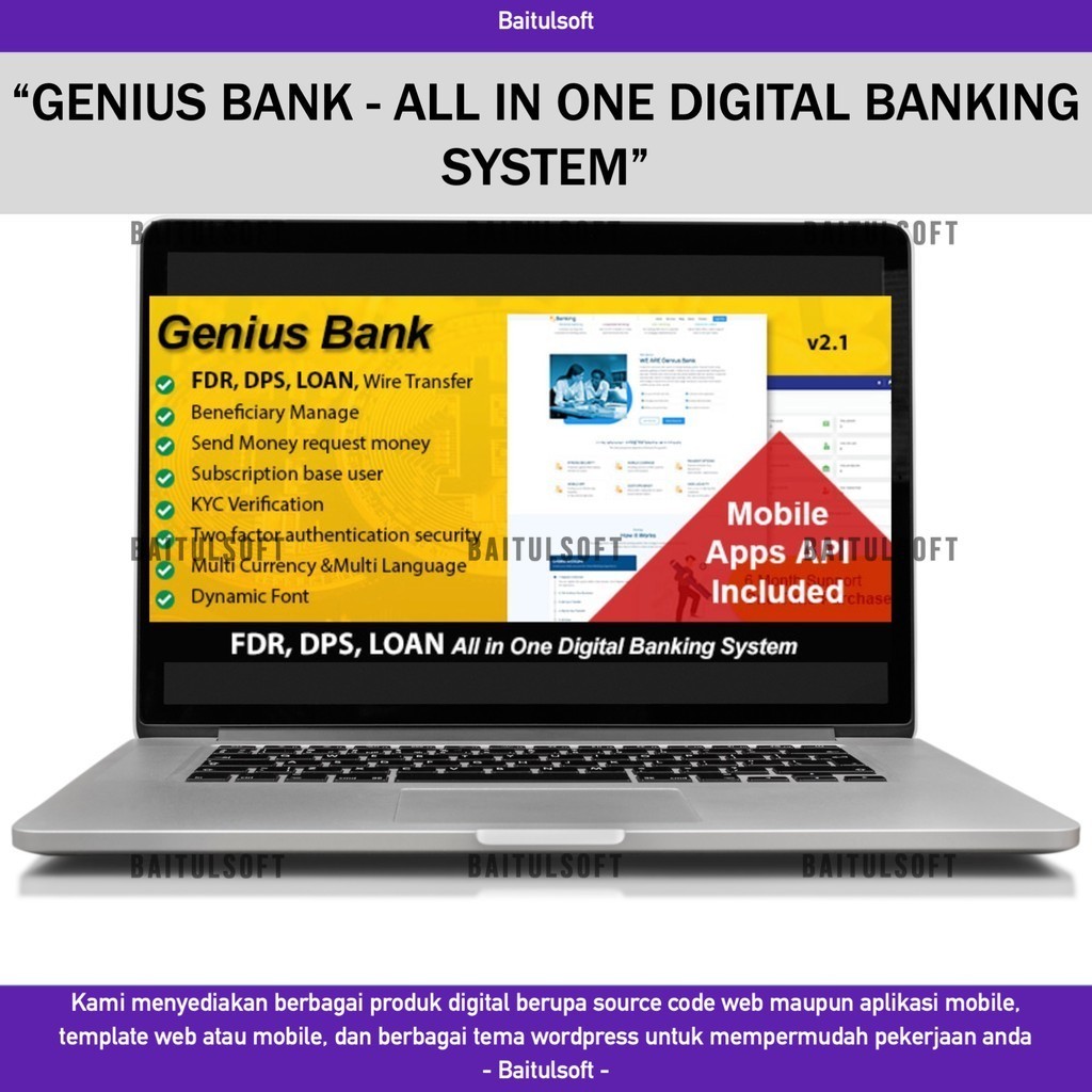 Jual SOURCE CODE APLIKASI WEB GENIUS BANK - ALL IN ONE DIGITAL BANKING ...