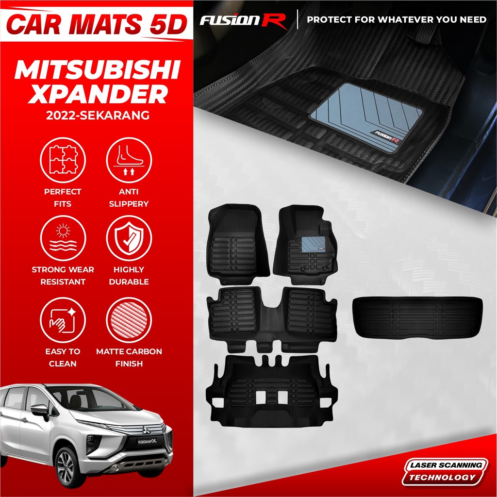 Jual Fusion R Karpet Mobil 5D Xpander / Premium Car Carpet Carbon New ...