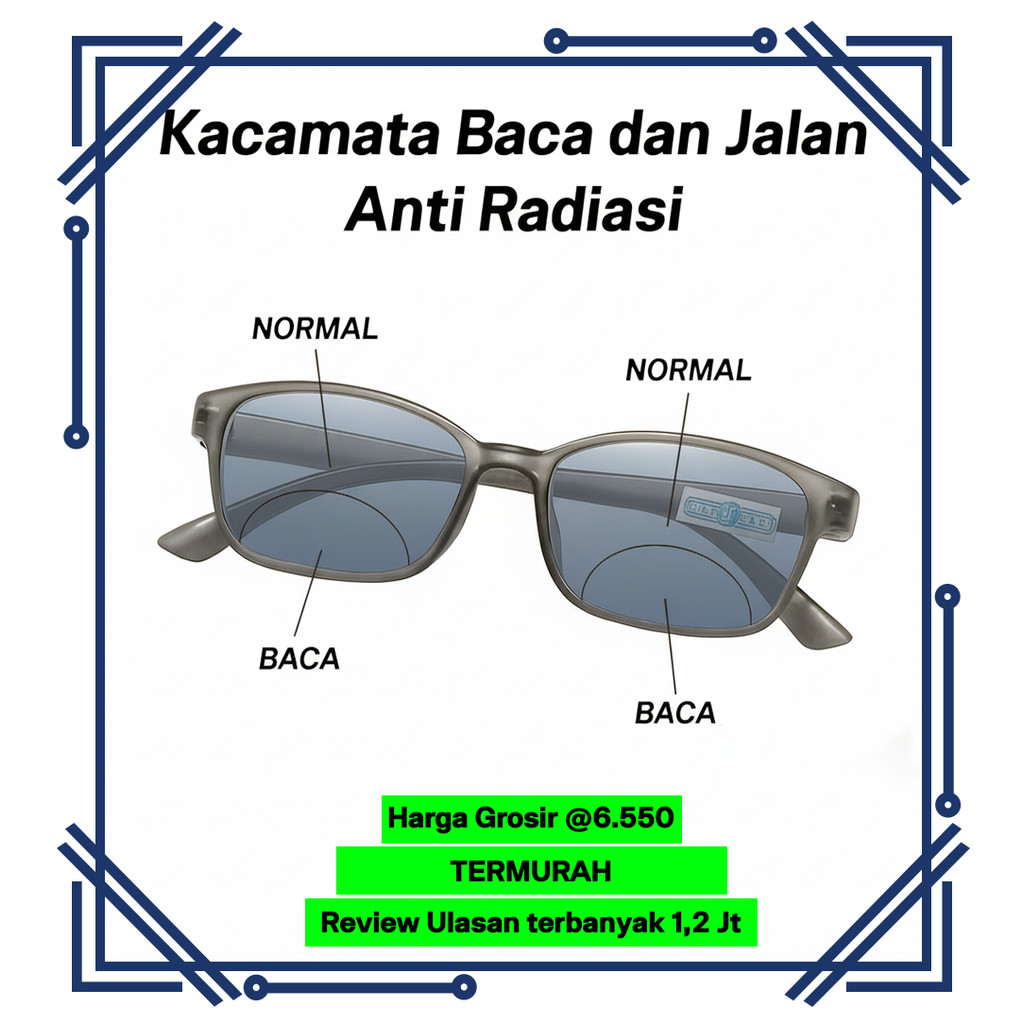 Jual [GROSIR @6.550] Kacamata Baca dan Jalan Double Lensa Anti Radiasi ...