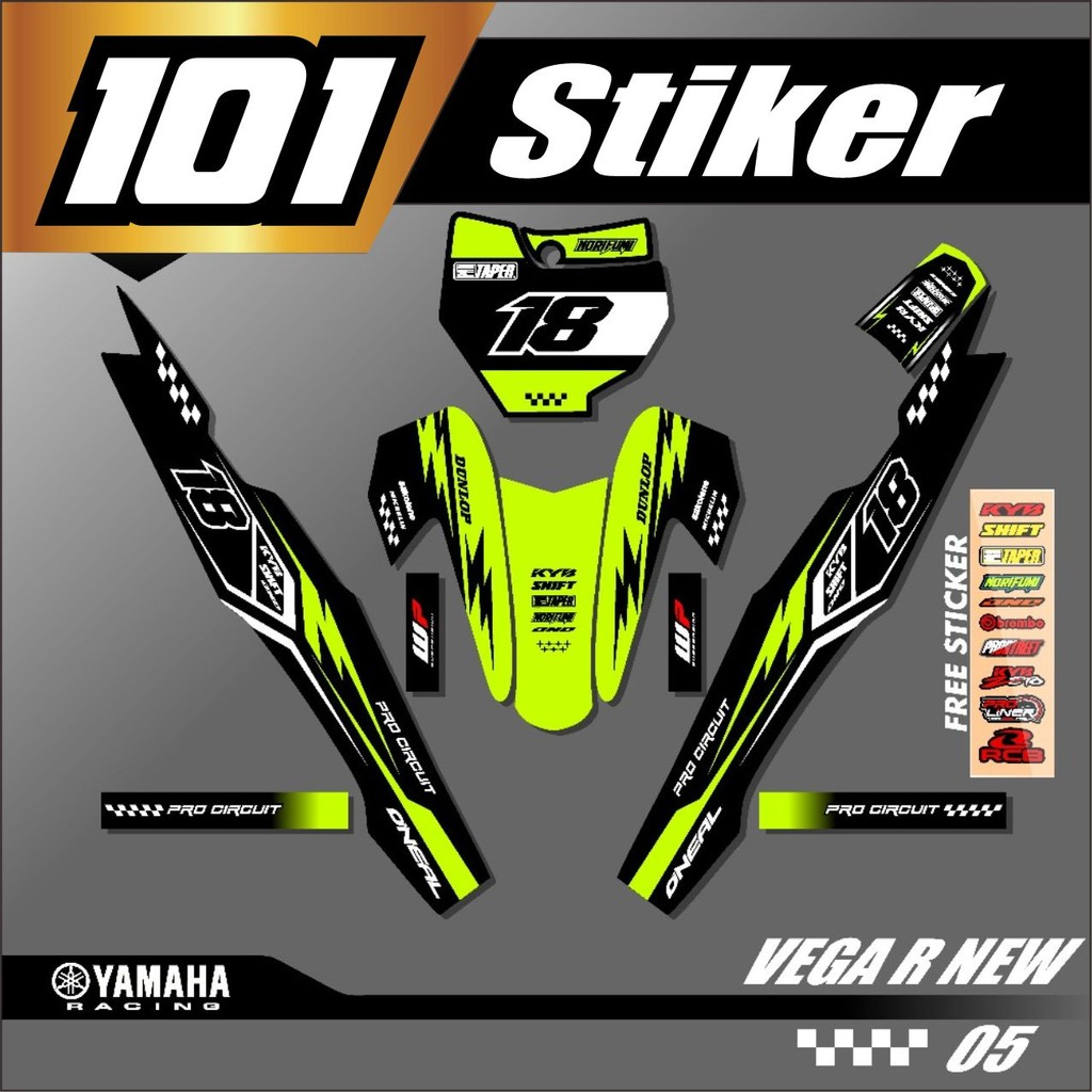 Jual Decal Stiker RBT VEGA R NEW Sticker Variasi Striping Bebek Modif ...