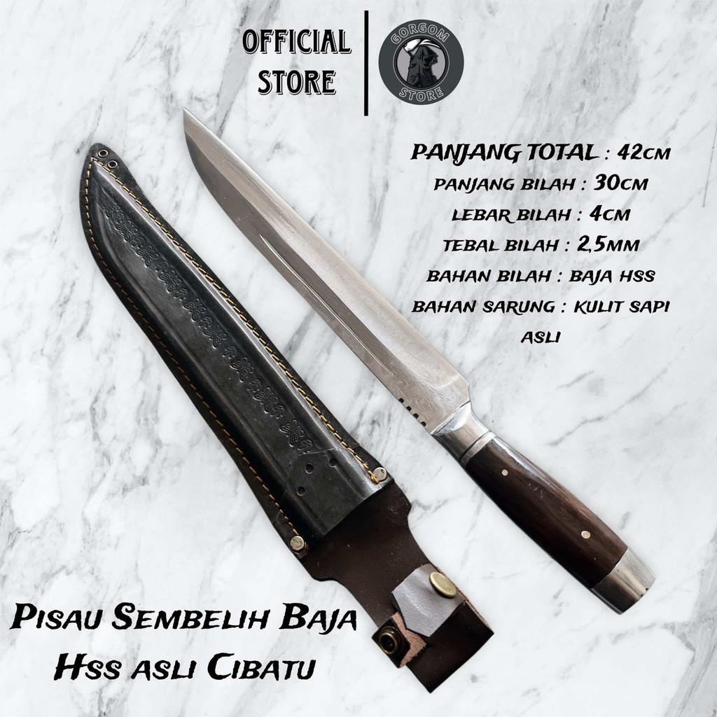 Jual Pisau Sembelih Sapi Kambing Domba Pisau Iris Daging Asli Baja Hss ...