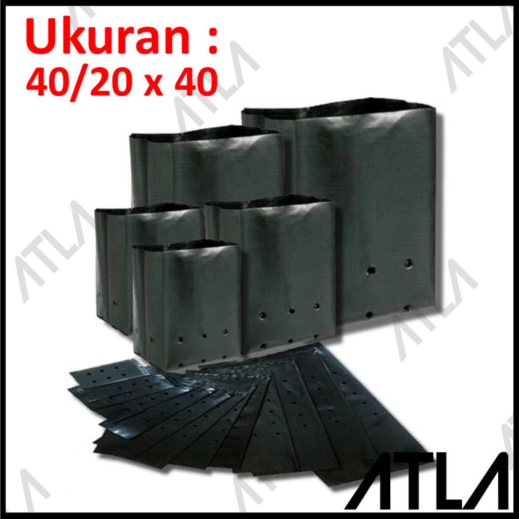 Jual Polybag Hitam 40x40 Kantong Plastik Pot Polibag Poly Bag Tanaman ...