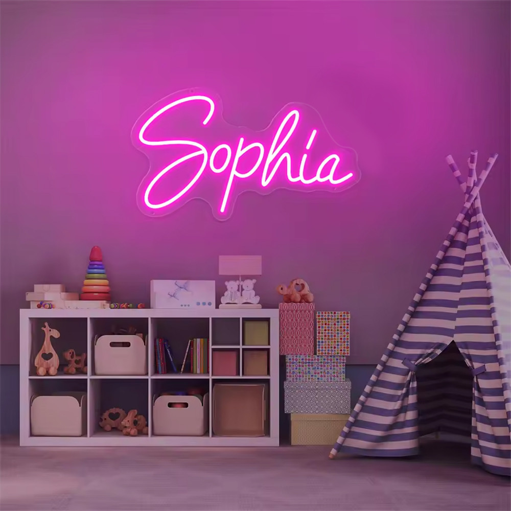 Jual Custom Neon Sign LED Name Light for Kids Wall Bedroom Decor ...