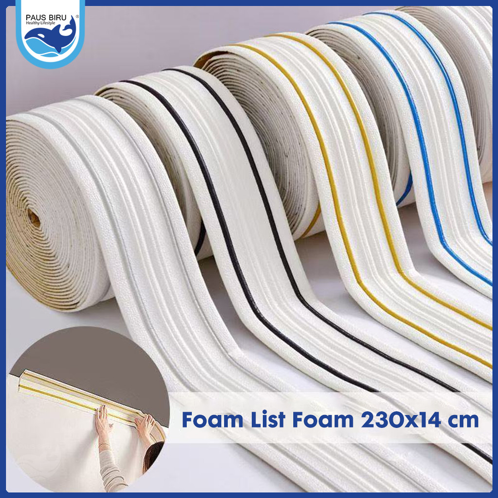Jual Paus Biru - List Foam 230x14 Cm Wallpaper Foam 3D List Dinding ...