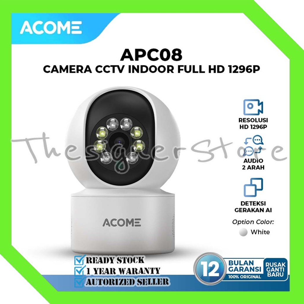 Jual ACOME APC08 Indoor Smart Camera CCTV WiFi Camera Audio FULL HD ...