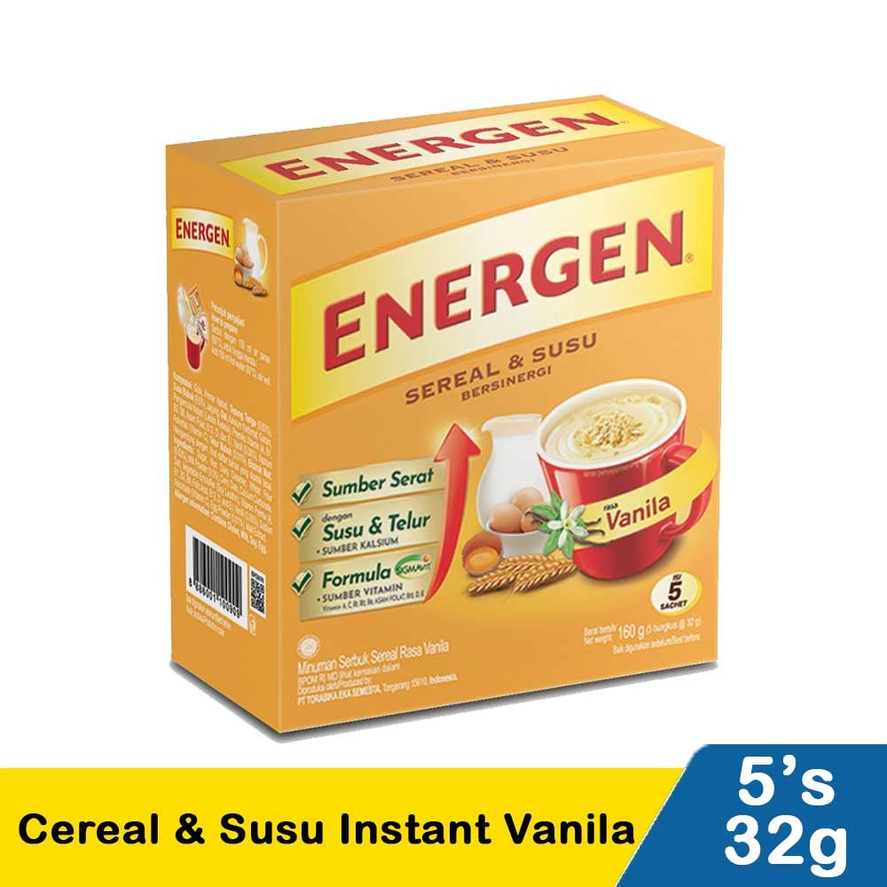Jual ENERGEN CEREAL & SUSU INSTANT VANILA 5X32g | Shopee Indonesia