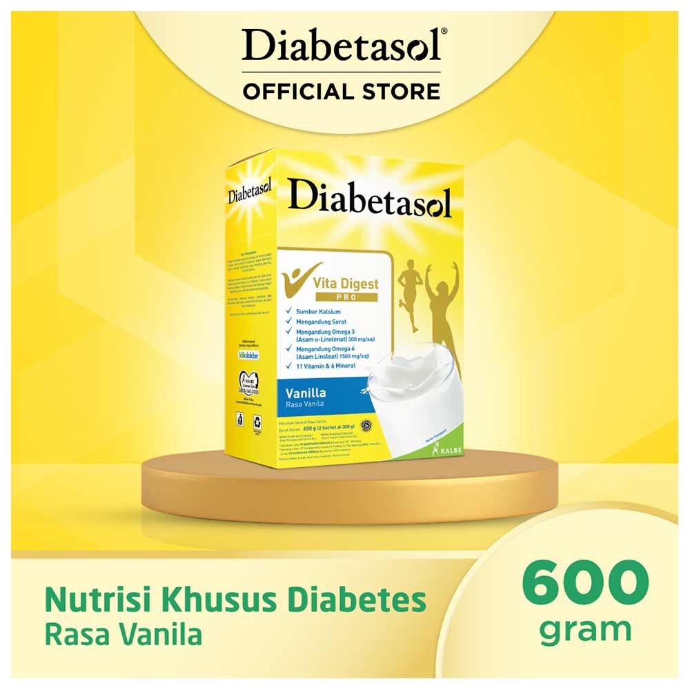 Jual DIABETASOL SUSU FORMULA DIABETES VANILA 570g | Shopee Indonesia
