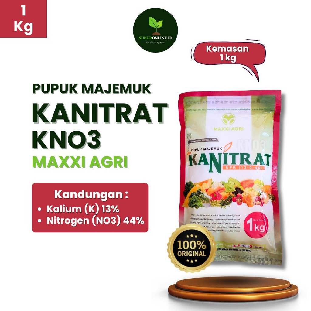 Jual PUPUK MAJEMUK KANITRAT KNO3 MAXXI AGRI KEMASAN 1 KG | Shopee Indonesia
