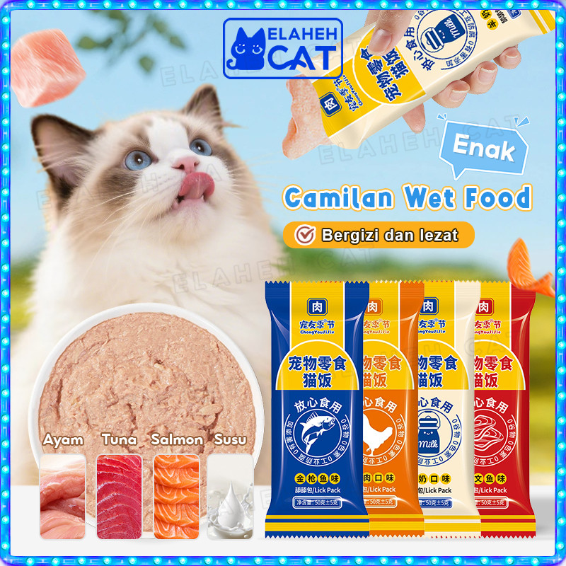 Jual 55g Makanan Kucing Basah Sup Daging Segar Snack Kucing Adult ...