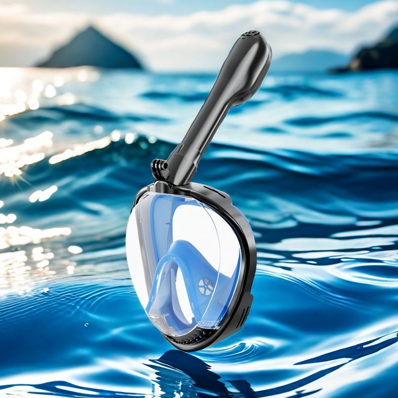 Jual Professional Full Face Snorkeling Swimming Diving Mask Wide View ...