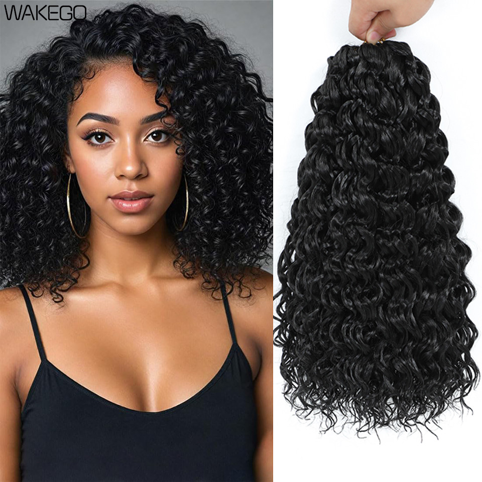 Jual Wakego 14Inch GoGo Curl Braid Crochet Hair Beach Curl Crochet ...