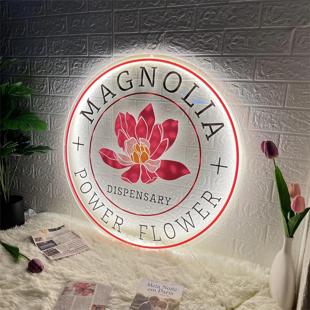 Jual Custom LED Acrylic Signs Can UV Print Business Logo Beauty Nails ...