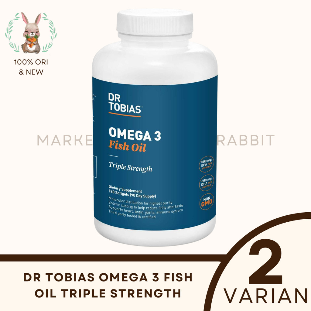 Jual Dr. Tobias Omega 3 Fish Oil Triple Strength 180 butir DHA Minyak ...