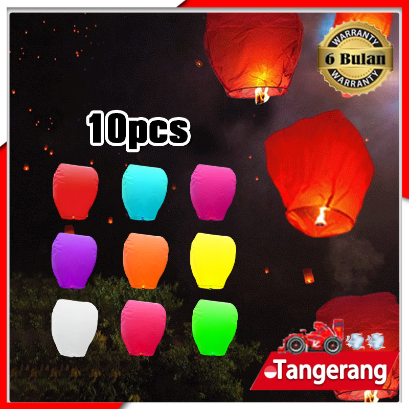 Jual 10pcs Lampion Terbang / Sky Lantern / Flying Lantern / Lentera ...