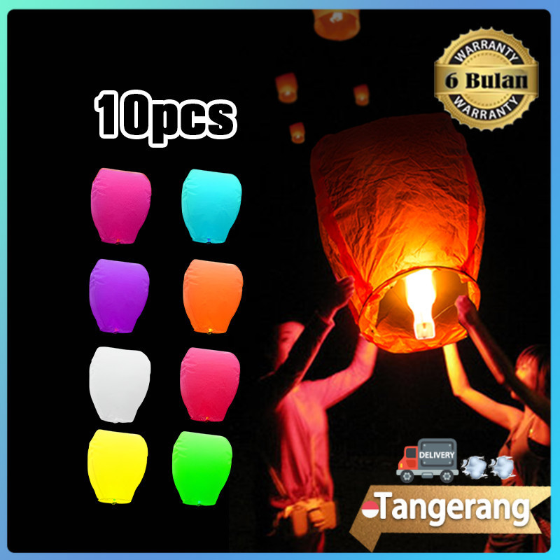 Jual 10pcs Lampion Terbang / Lampion Langit / Sky Lantern / Lentera ...