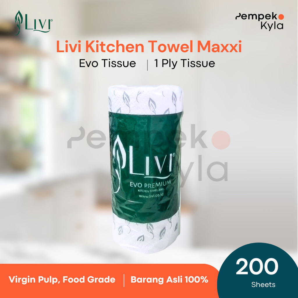 Jual Tissue LIVI EVO Kitchen Towel Maxi isi 200 lembar (2ply) | Shopee ...