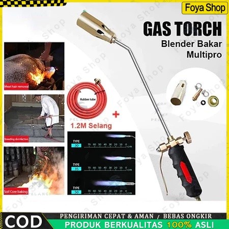 Jual Alat Bakar Heating Torch Gas Double Dengan 1.2m Selang LPG ...