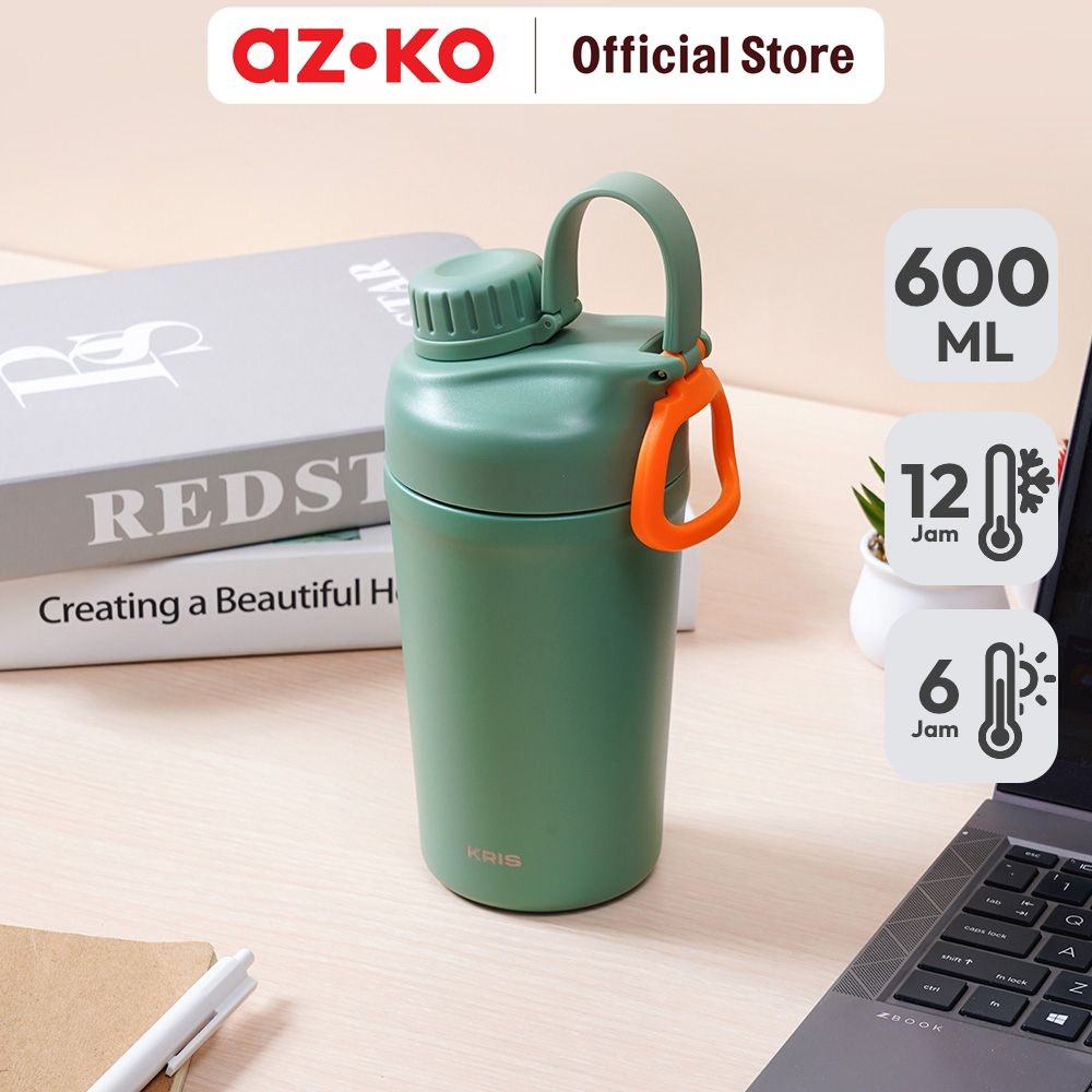 Jual AZKO Kris Tori Botol Vacuum Flask Stainless Steel 600 ml - Hijau ...