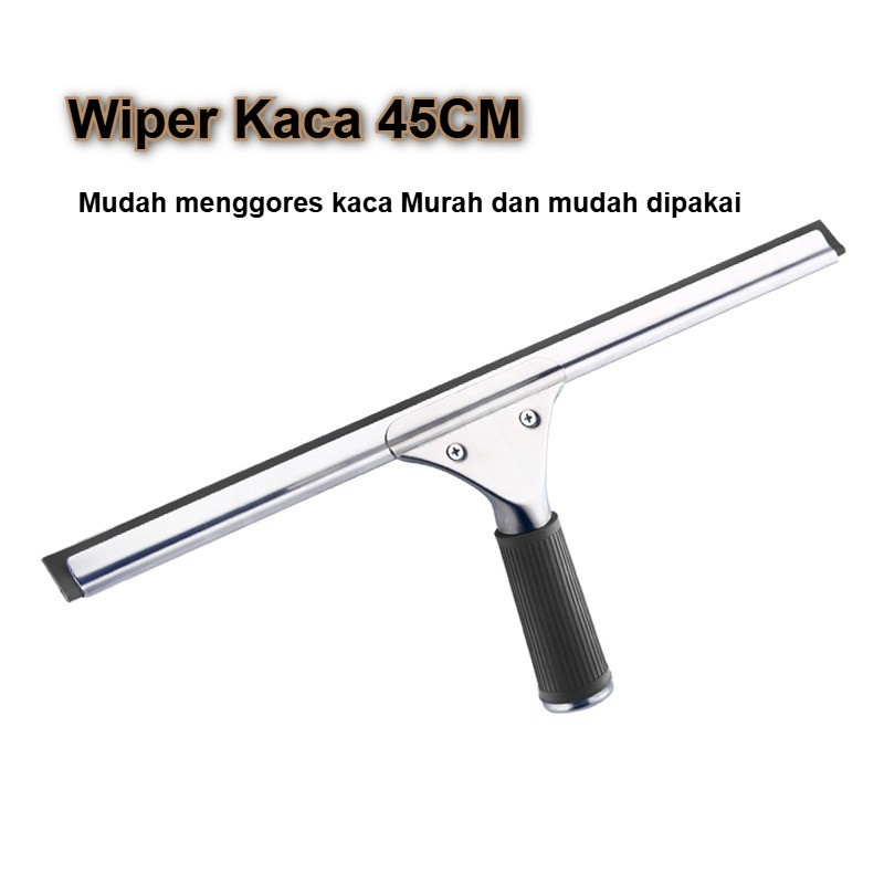 Jual 35/45cm Pembersih Kaca Wiper / Squeegee Kaca Stainless Steel Karet ...