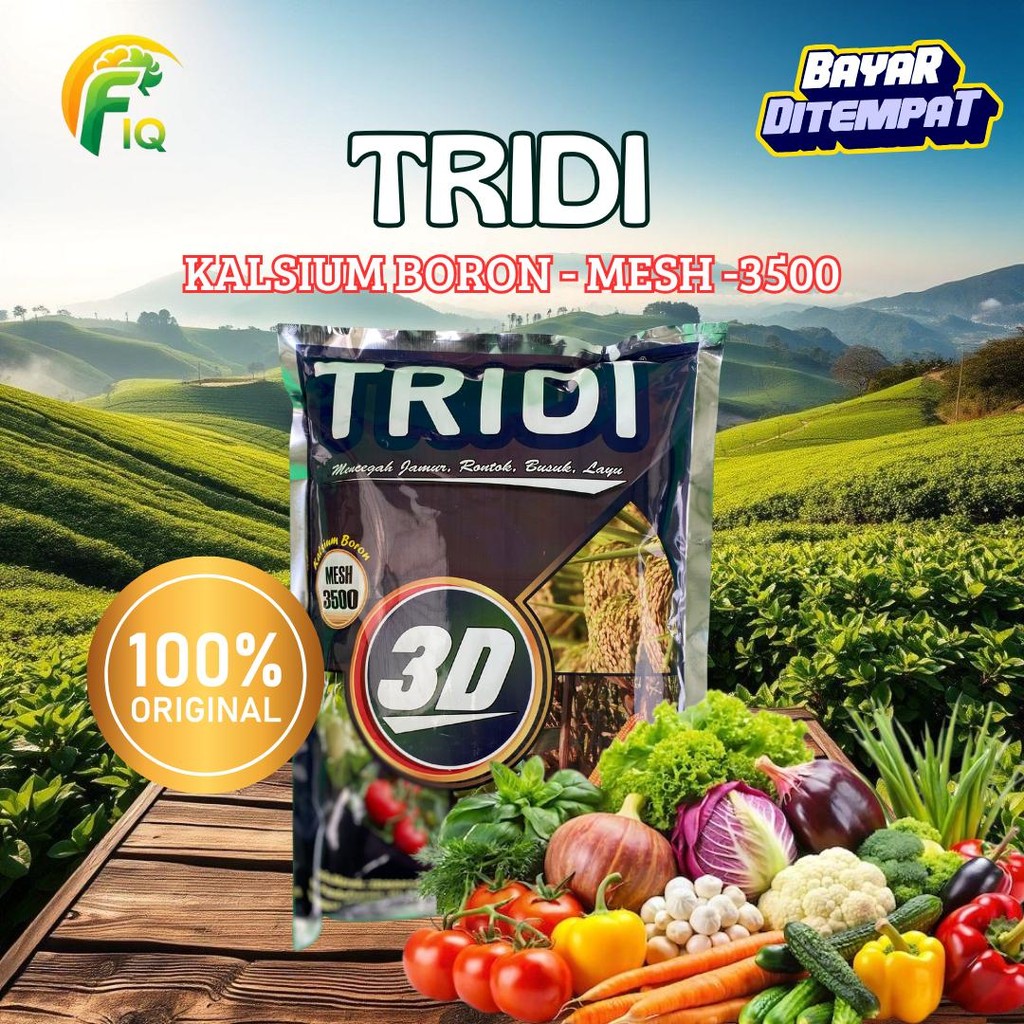 Jual Pupuk TRIDI Kalsium 1kg | CaCO3 96% + Mg Zn B | Perkuat Bunga/Akar ...