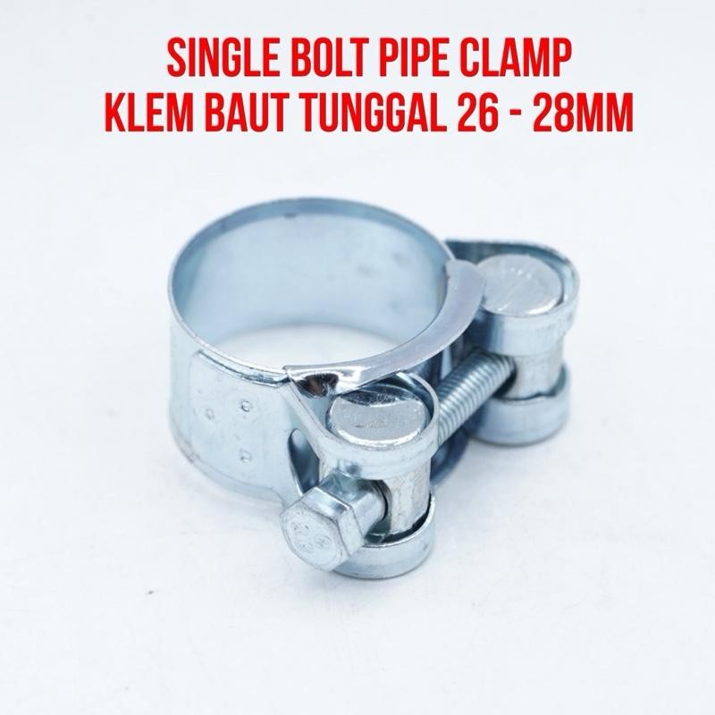 Jual EROM Klem Pipa Baut Tunggal 26 - 28 mm Selang 26mm - 28mm Clamp ...