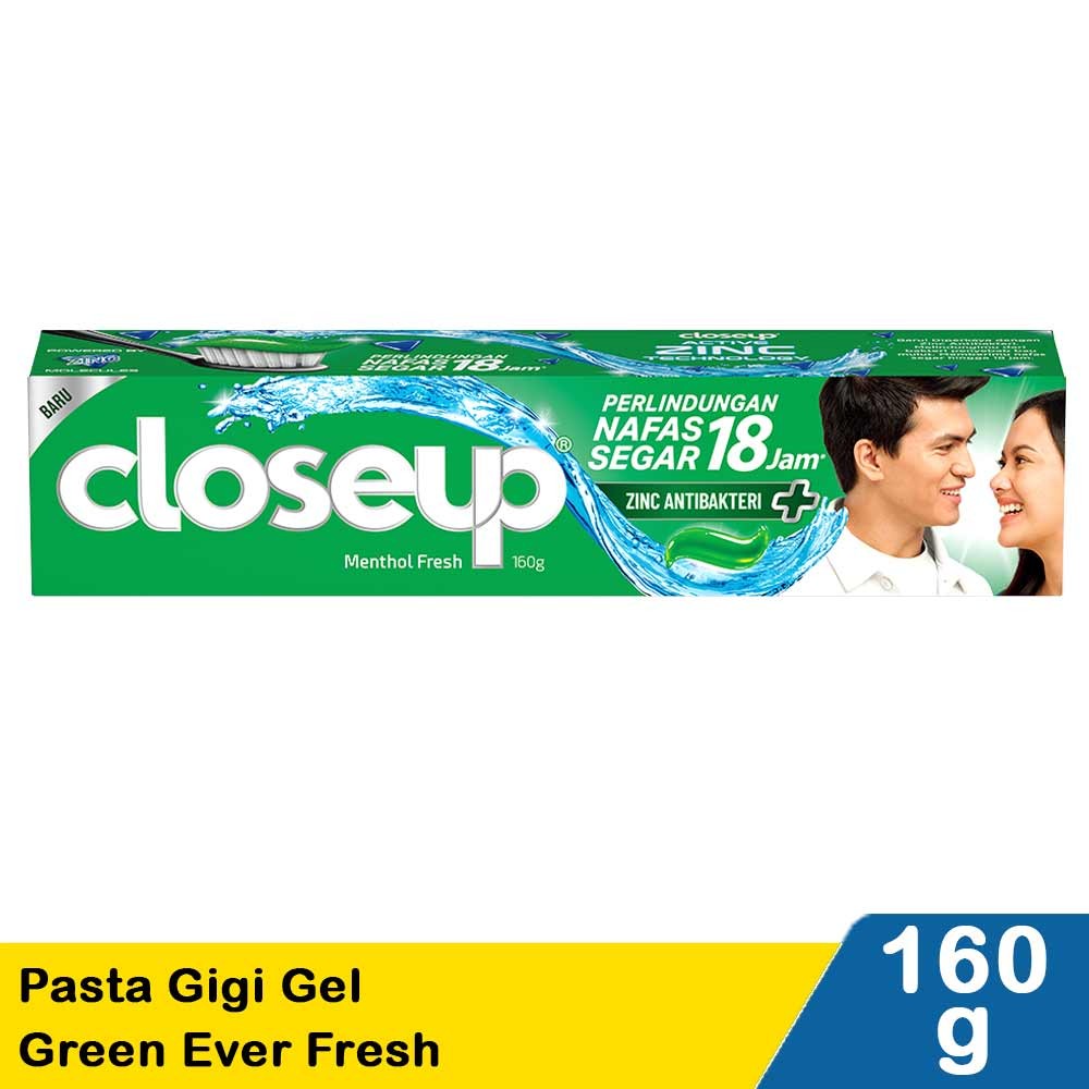Jual CLOSE UP PASTA GIGI GEL GREEN EVER FRESH 160g | Shopee Indonesia
