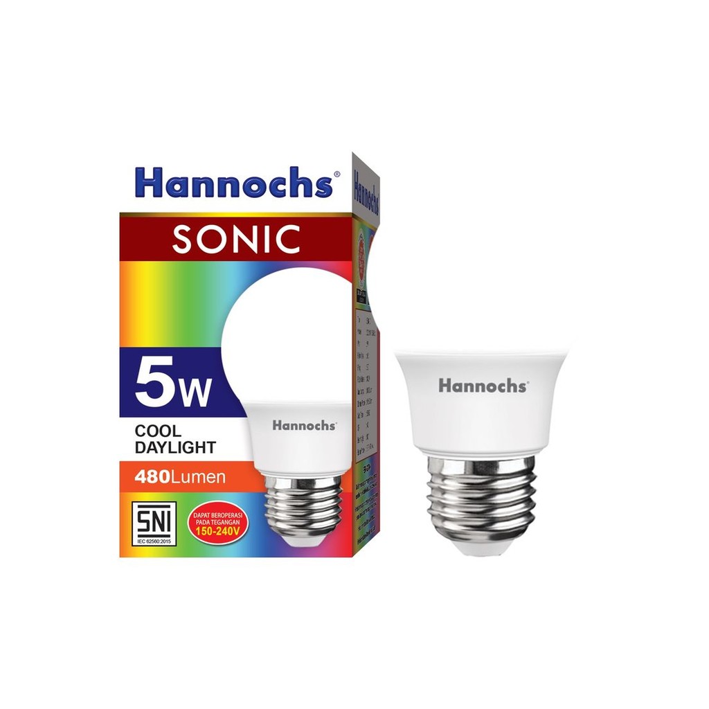Jual HANNOCHS BOHLAM LAMPU COOL DAYLIGHT SONIC 5 WATT | Shopee Indonesia